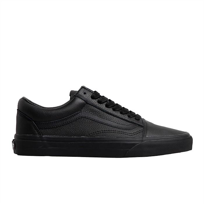 VANS OLD SKOOL LEATHER - BLACK/BLACK – Lotsa Shoes