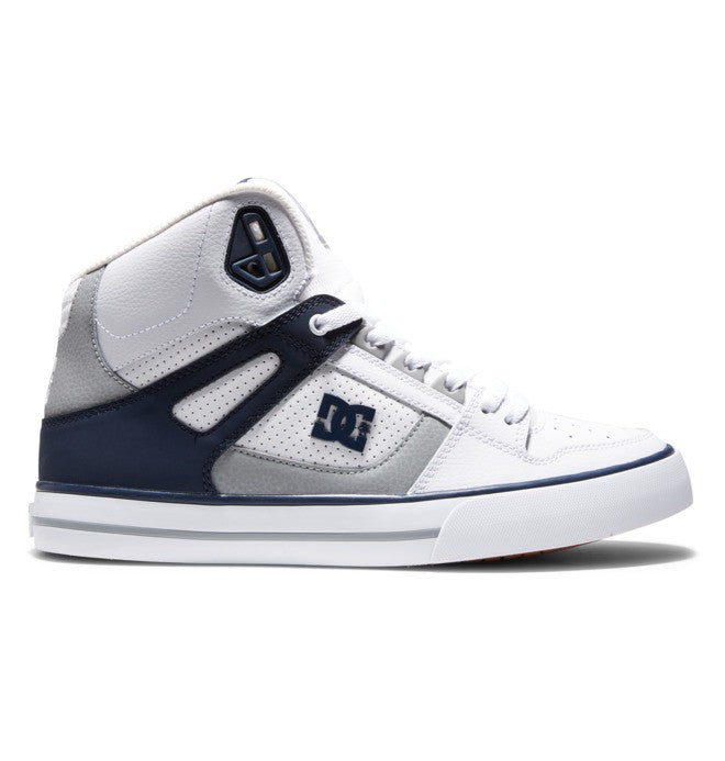 DC PURE HIGH TOP - WHITE/NAVY – Lotsa Shoes