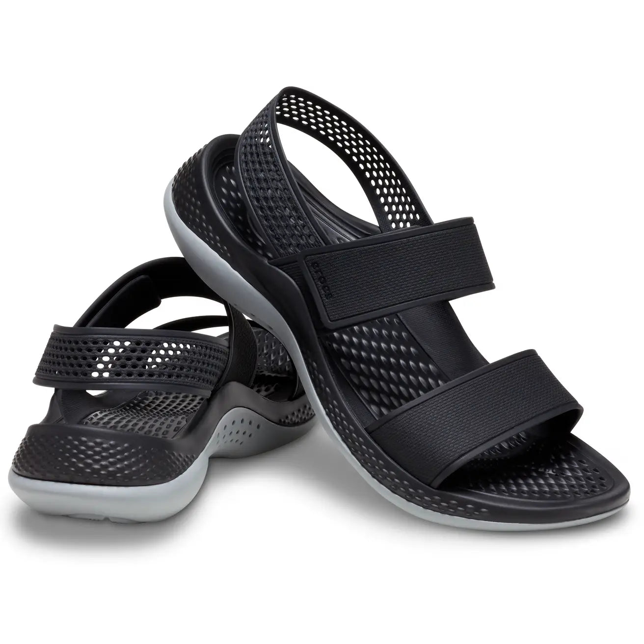 CROCS WOMENS LITERIDE 360 SANDAL - BLACK/LIGHT GREY – Lotsa Shoes